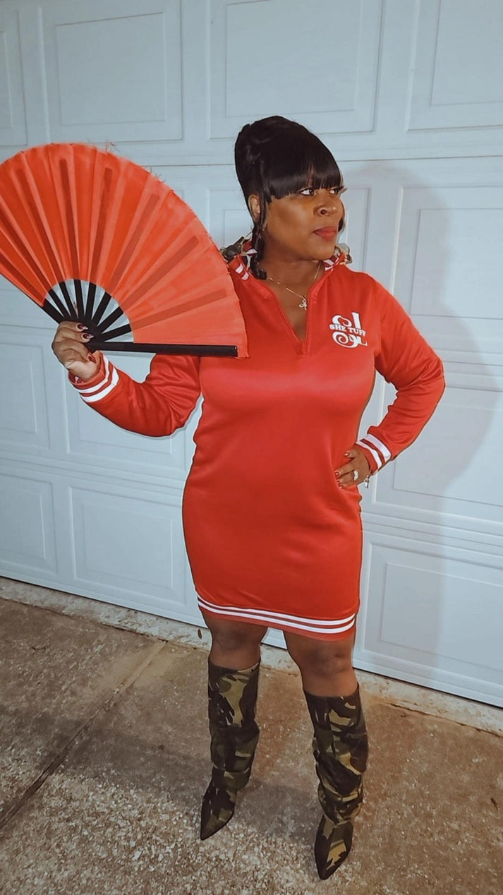 Red She Tuff Dress – SHE AND HE TUFF CLOTHING